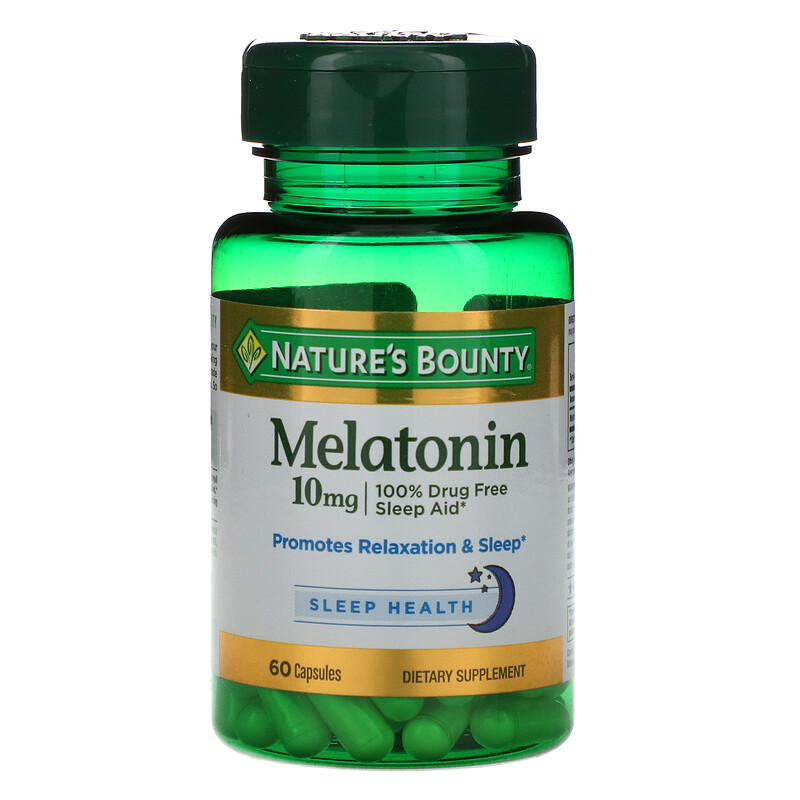 Nature's Bounty, Melatonin, 10 mg, 60 Capsules - iHerb