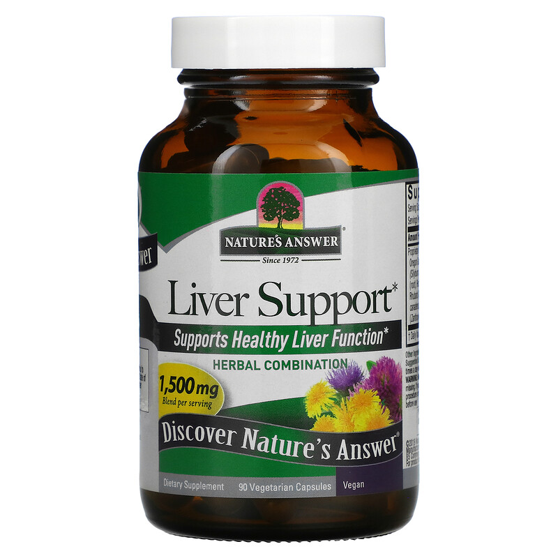 Nature's Answer, Liver Support, 500 mg, 90 Vegetarian Capsules Nature's Answer, Liver Support, 500 mg, 90 Vegetarian Capsules
