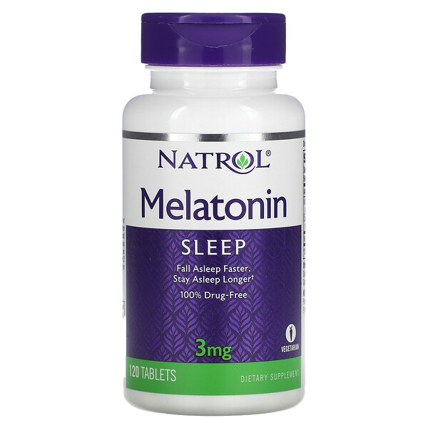 Natrol, Melatonin, 3 mg, 120 Tablets