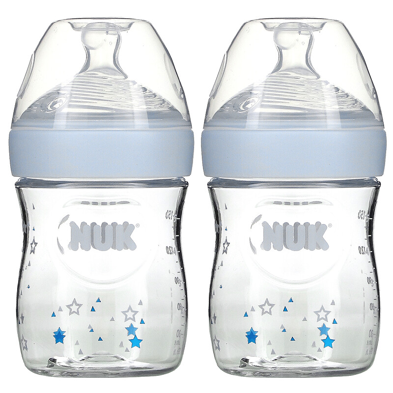 NUK, Simply Natural Bottles, 0+ Months, Slow, 2 Bottles, 5 oz (150 ml ...