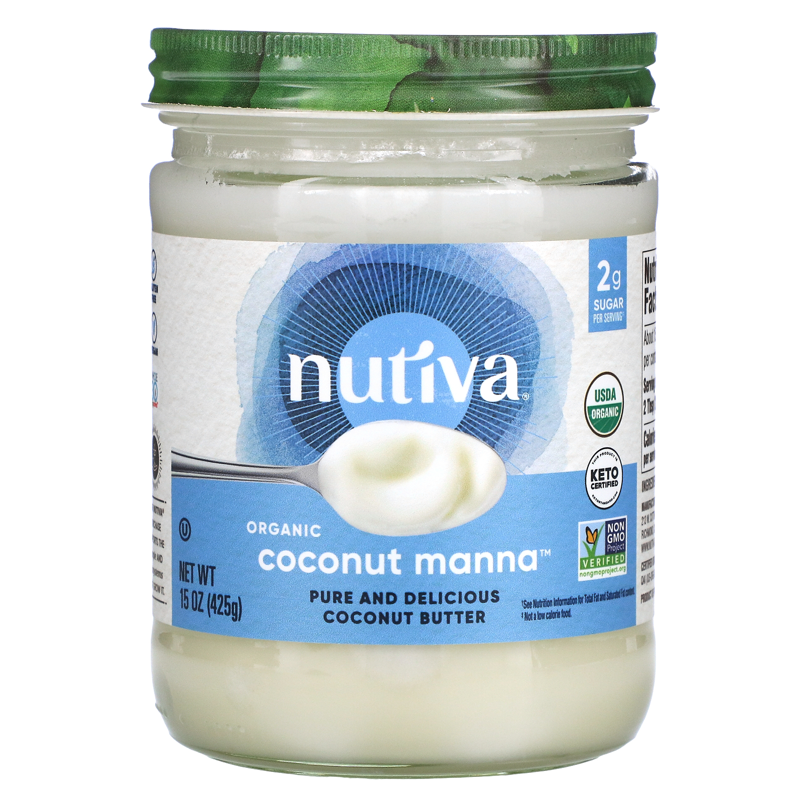 Nutiva, Organic Coconut Manna, Pure and Delicious Coconut Butter, 15 oz ...