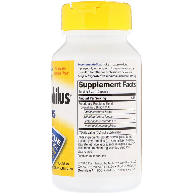 Nature's Way, Primadophilus, Bifidus, For Adults, 5 Billion CFU, 90 ...