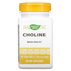 Nature's Way, Choline, 500 mg, 100 Vegan Tablets
