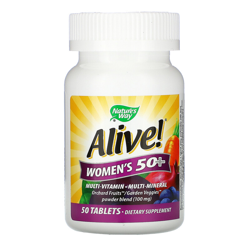 Nature's Way, Alive! Women's 50+ Complete Multi-Vitamin, 50 Tablets - iHerb