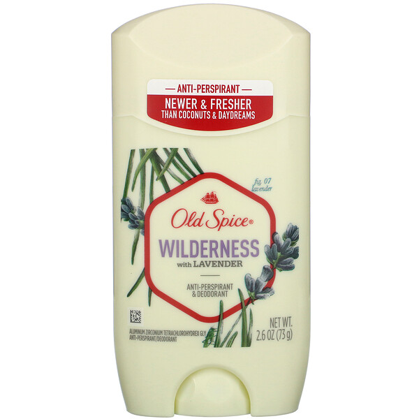 Old Spice, Anti-Perspirant & Deodorant, Wilderness with Lavender, 2.6 ...