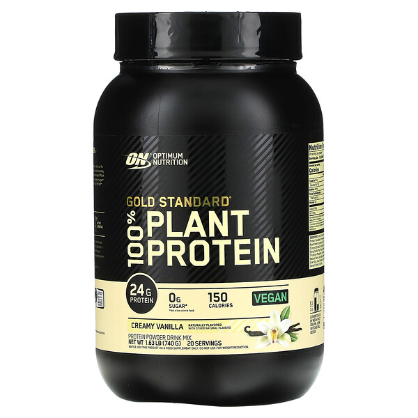 Optimum Nutrition, Gold Standard 100% Plant Protein, Creamy Vanilla, 1. ...