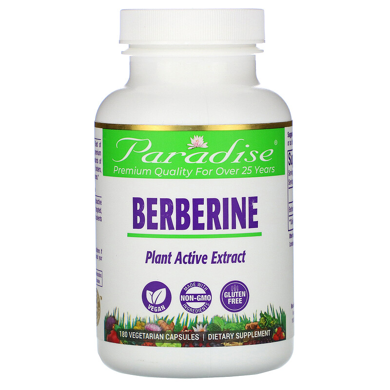 Paradise Herbs, Berberine, 180 Vegetarian Capsules - iHerb