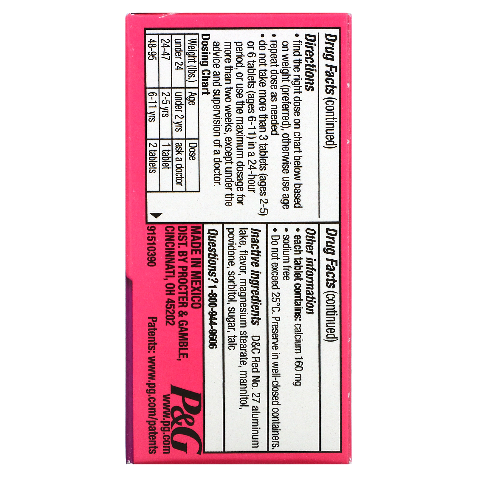 Pepto Bismol, Kids, Pepto Chewables, Bubble Gum, 24 Chewable Tablets