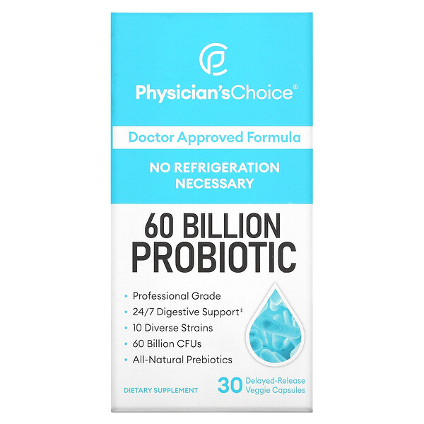 Physician's Choice, 60 Billion Probiotic, 30 Delayed-Release Veggie ... Physician's Choice, 60 Billion Probiotic, 30 Delayed-Release Veggie ...