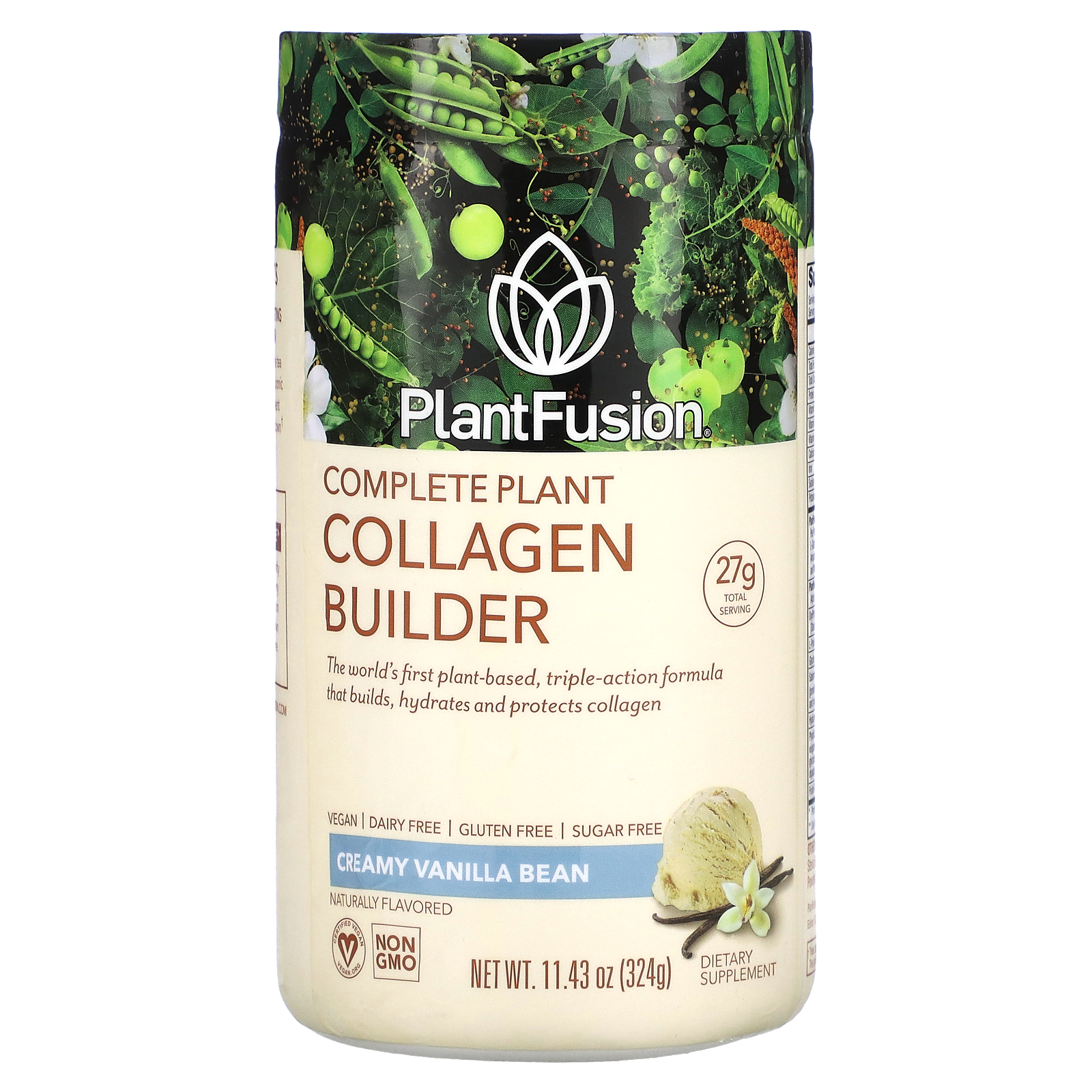 PlantFusion, Complete Plant Collagen Builder, Creamy Vanilla Bean, 11. ...