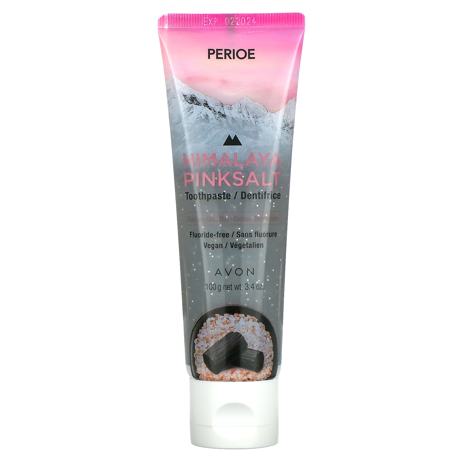 Perioe, Himalaya Pink Salt Toothpaste, Charcoal-Clean Mint, 3.4 oz (100 ...