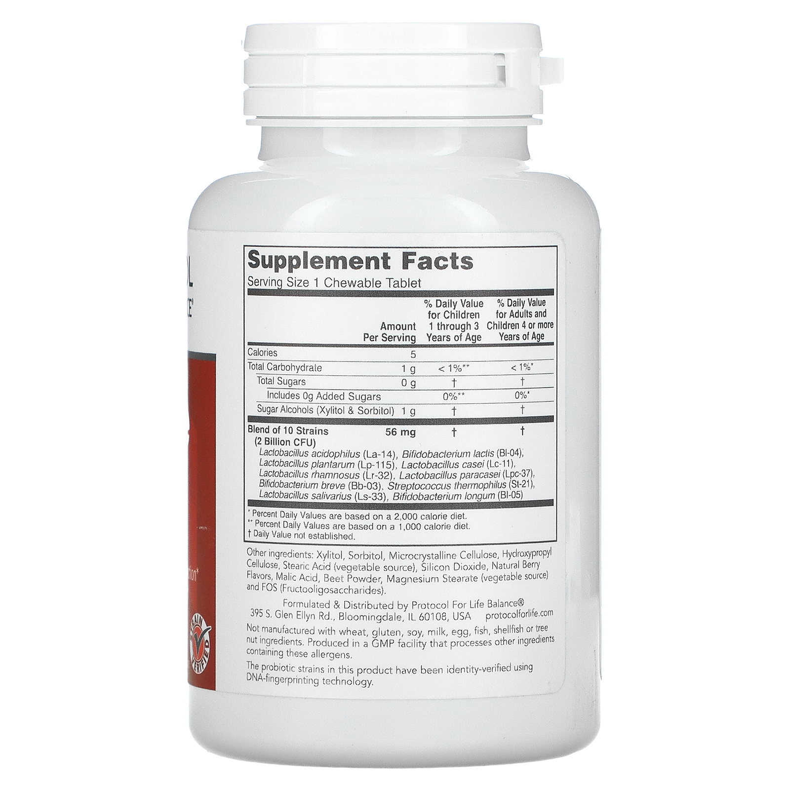 Protocol for Life Balance, Chewable Probiotic, For Children and Adults, 2 Billion, 90 Chewables