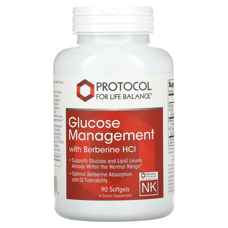 Protocol for Life Balance, Glucose Management with Berberine HCl, 90 ...