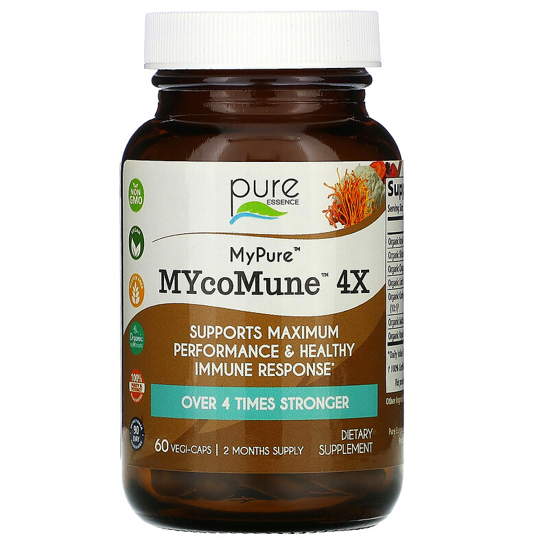 Pure Essence, MyPure, MYcoMune 4X, 60 Vegi-Caps - iHerb