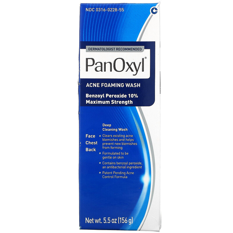 Panoxyl Acne Foaming Wash Benzoyl Peroxide 10 Maximum Strength 5 5