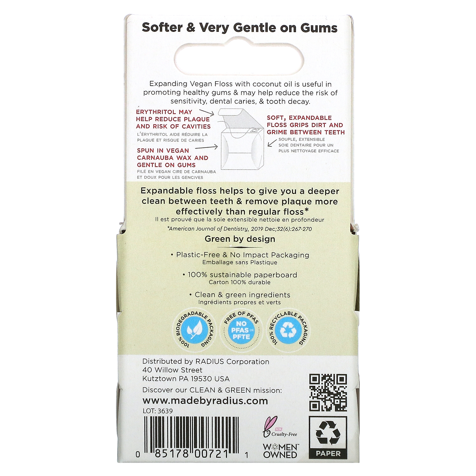 RADIUS, Sponge Floss, Clove Cardamom, 55 yds (50 m)