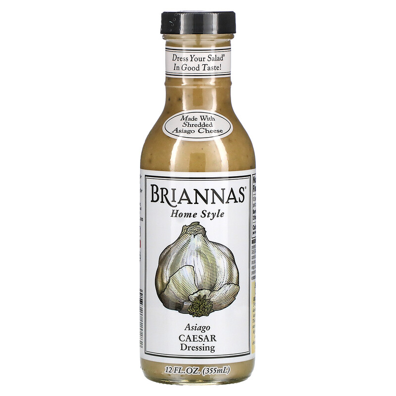 Briannas, Home Style, Asiago Caesar Dressing, 12 fl oz (355 ml)