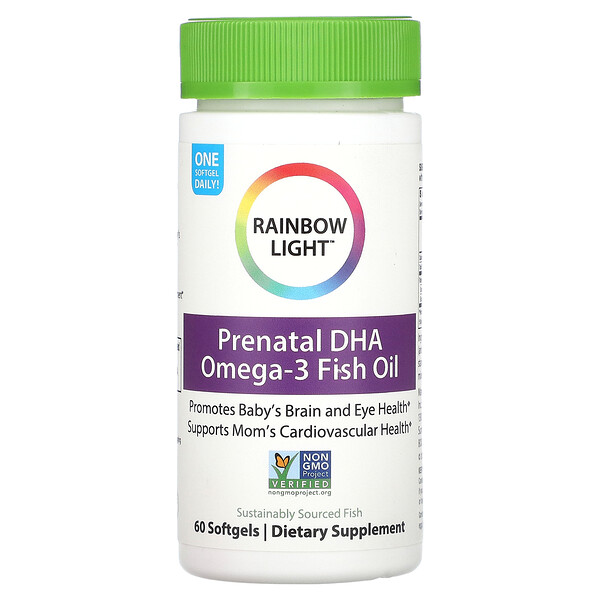 Rainbow Light, Prenatal DHA, Omega-3 Fish Oil, 60 Softgels