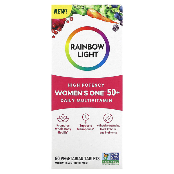 Rainbow Light, Women's One 50+, Daily Multivitamin, High Potency , 60 ...
