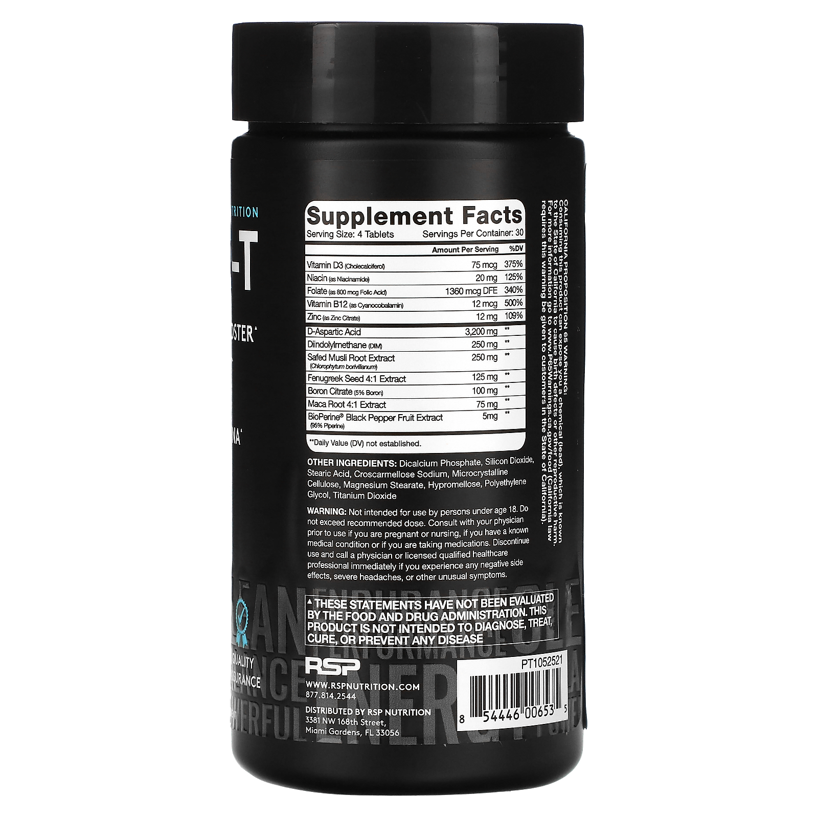 RSP Nutrition Prime T Testosterone Booster 120 Tablets rsp-nutrition-prime-t-testosterone-booster-120-tablets