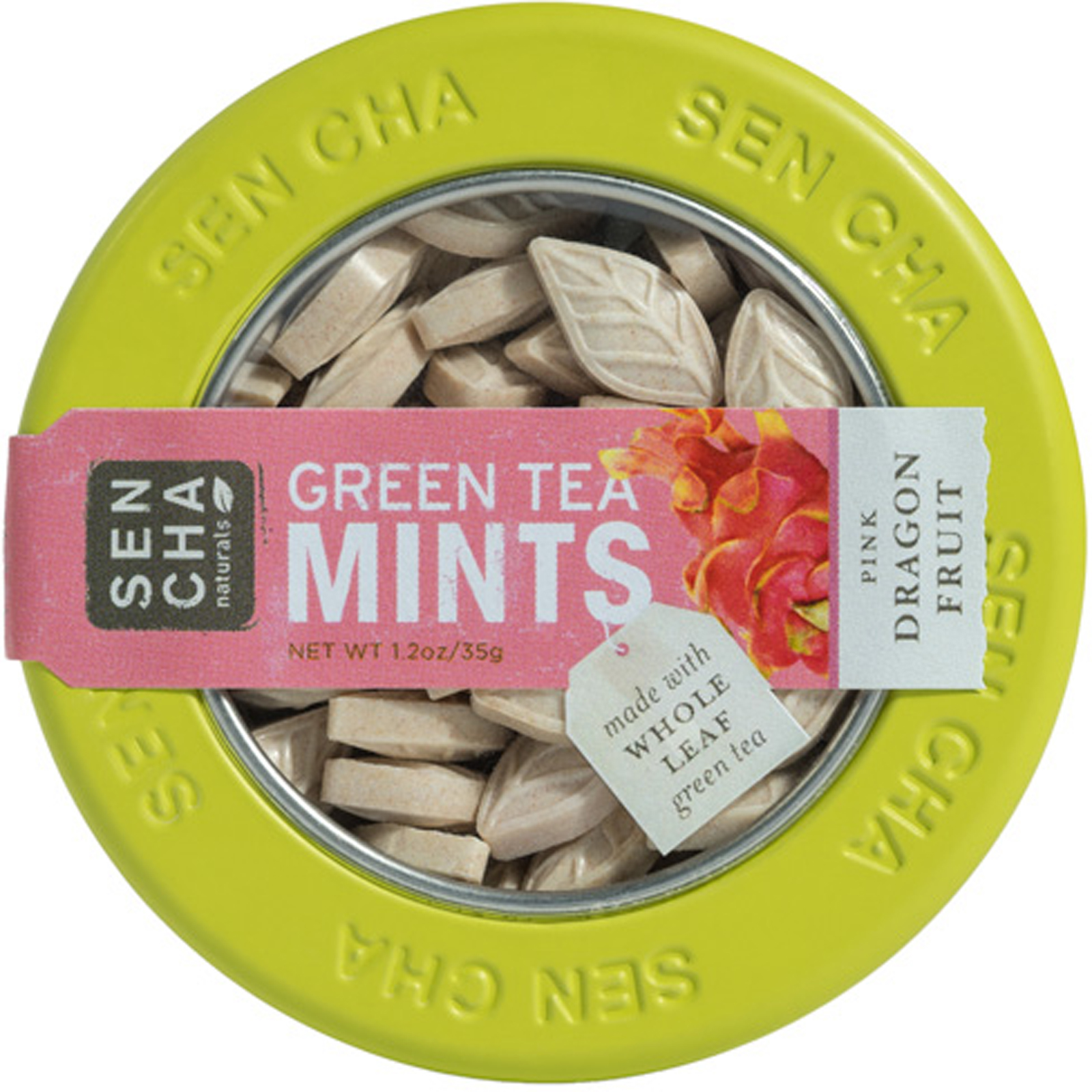 Sencha Naturals, Green Tea Mints, Pink Dragon Fruit, 1.2 oz (35 g) - iHerb