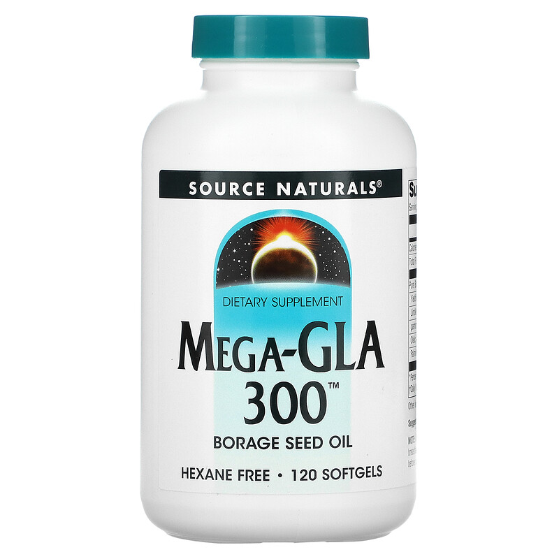 Source Naturals, Mega-GLA 300, 120 Softgels
