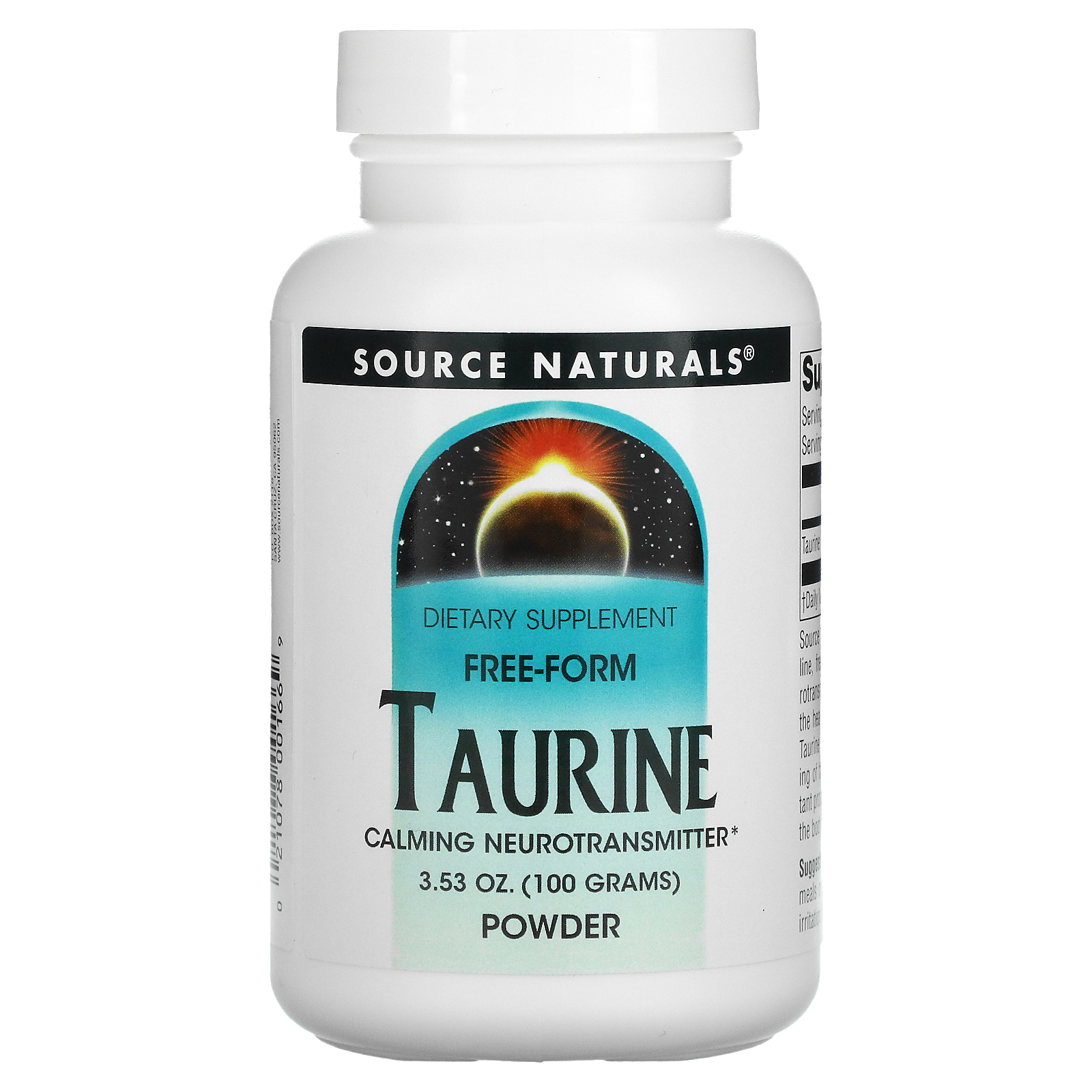 Source Naturals, Taurine Powder, 3.53 oz (100 g)