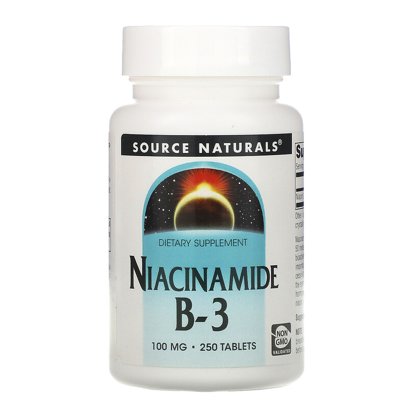 Source Naturals, Niacinamide B-3, 100 mg, 250 Tablets - iHerb