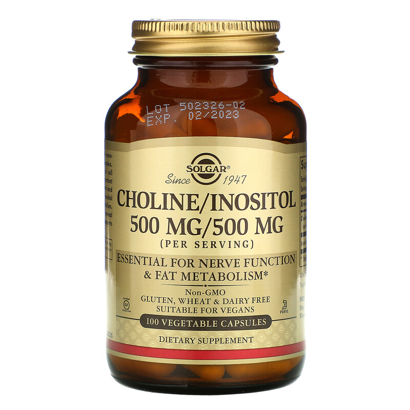 Solgar, Choline/Inositol, 100 Vegetable Capsules - iHerb