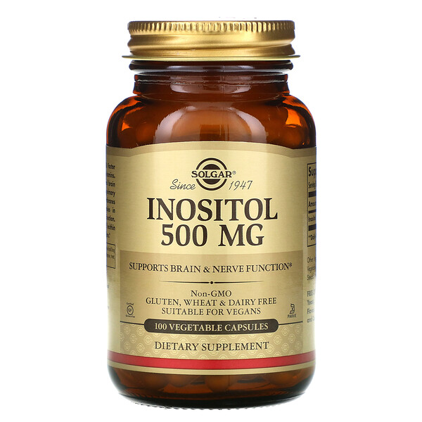 Solgar, Inositol, 500 mg, 100 Vegetable Capsules - iHerb