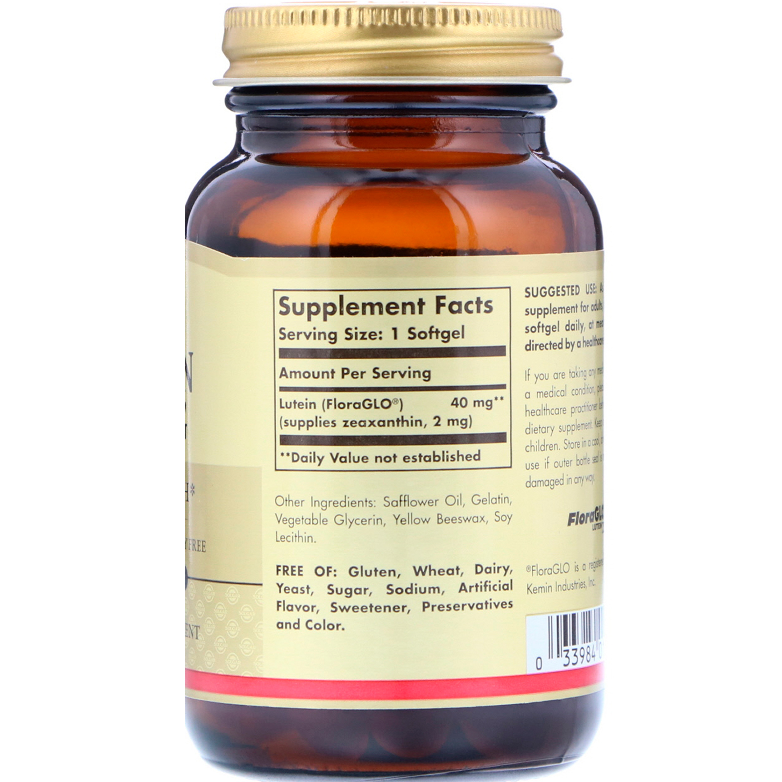 Solgar, Luteína, 40 mg, 30 cápsulas blandas - iHerb.com