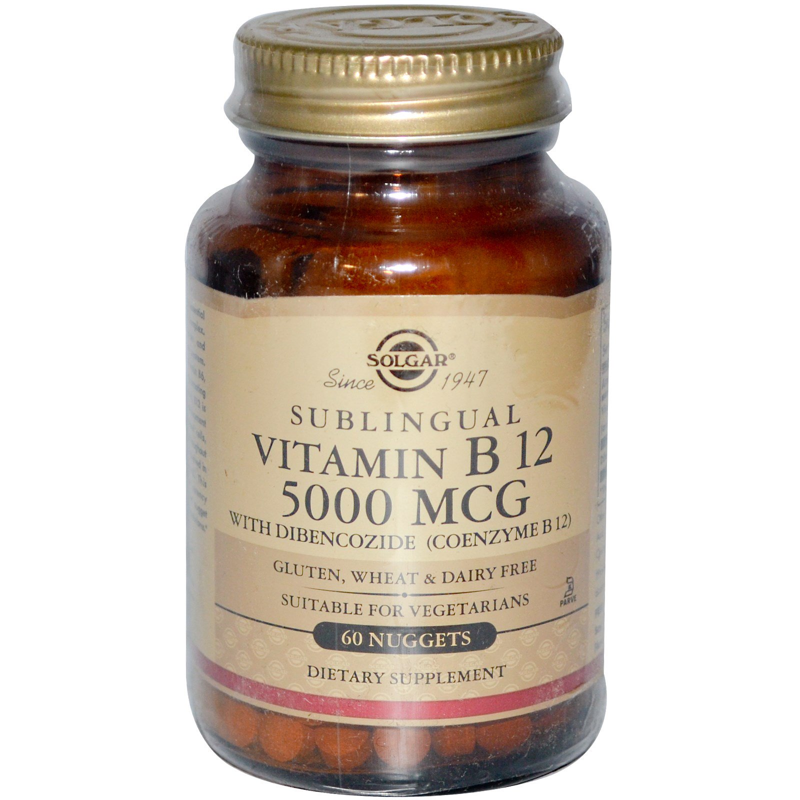 Solgar Sublingual Vitamin B12 5000 Mcg 60 Nuggets IHerb Solgar Sublingual Vitamin B12 5000 Mcg 60 Nuggets IHerb