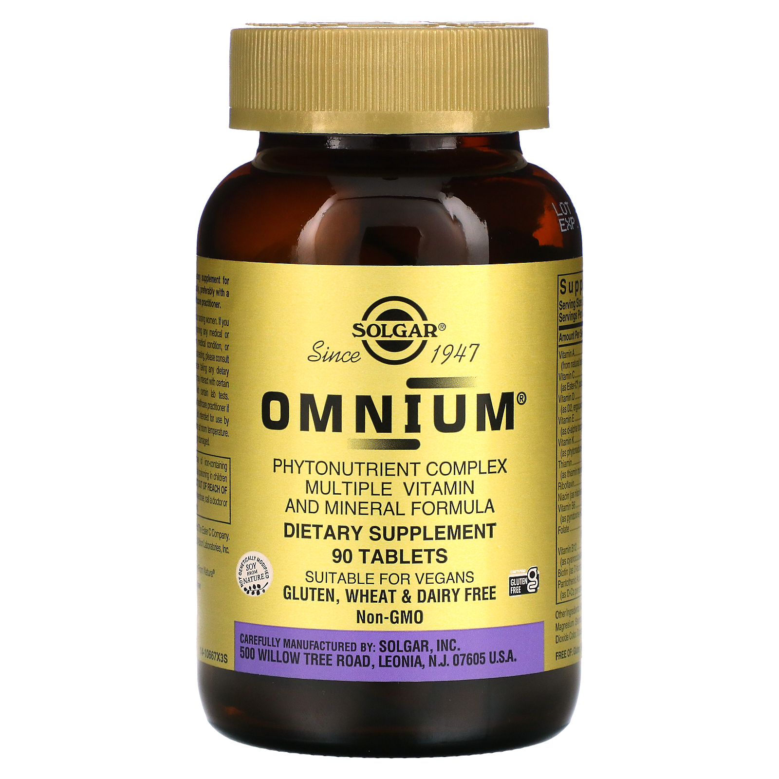 Solgar, Omnium, Phytonutrient Complex Multiple Vitamin and Mineral ...