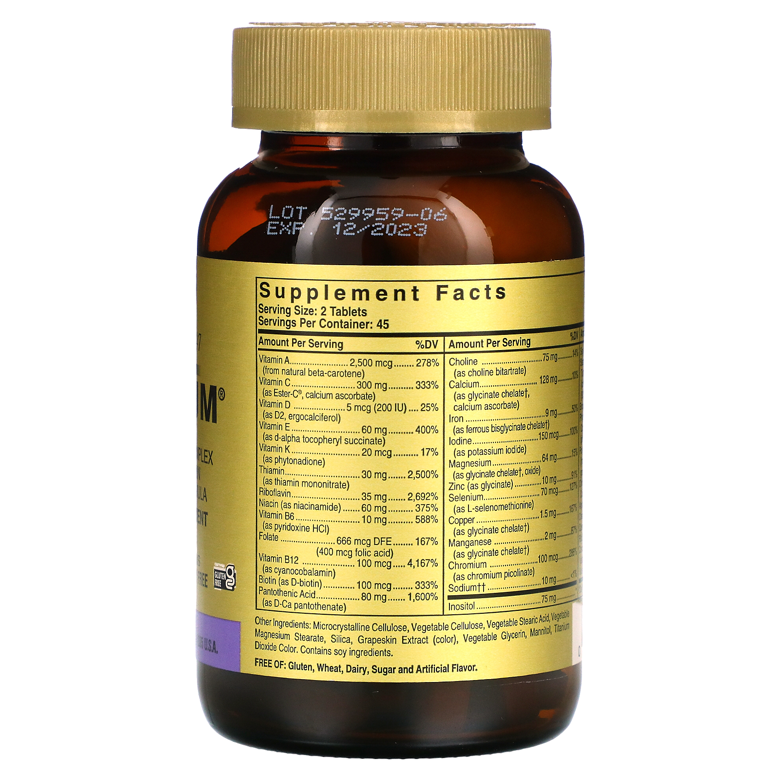 Solgar, Omnium, Phytonutrient Complex Multiple Vitamin and Mineral ...