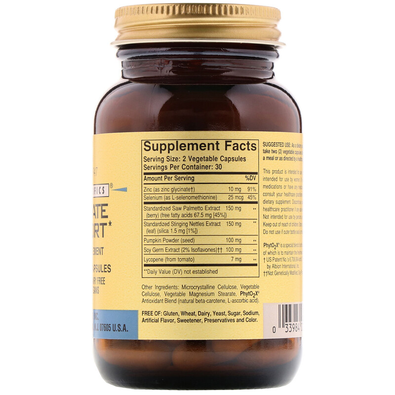 Solgar, Gold Specifics, Prostate Support, 60 Vegetable Capsules - iHerb