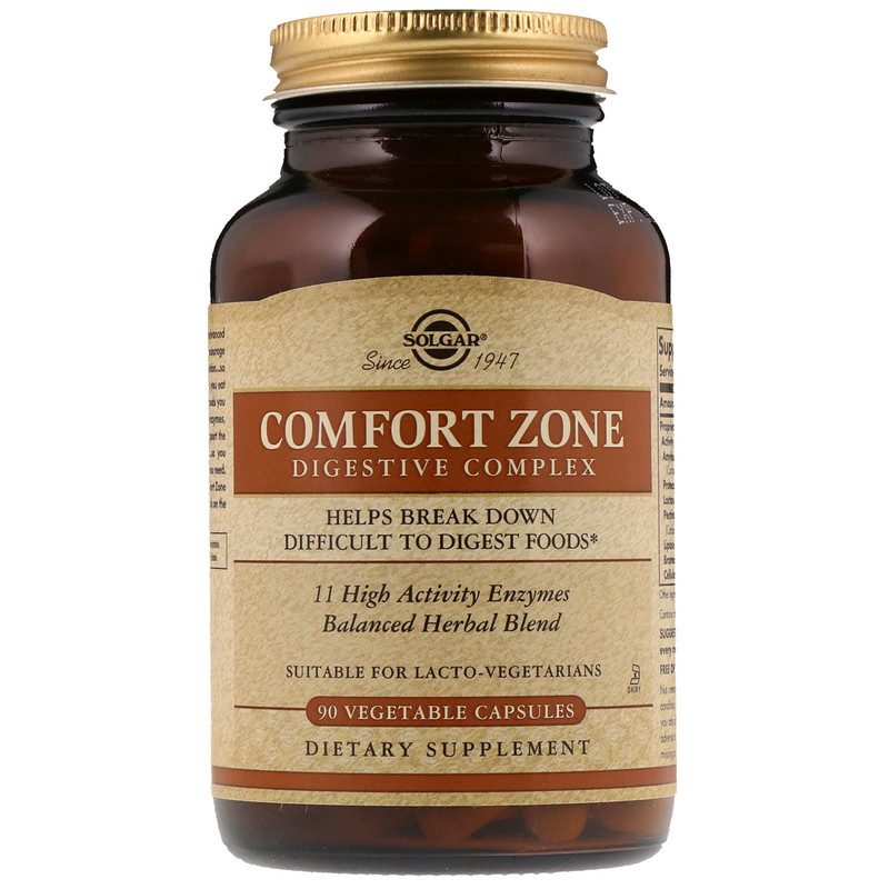 Solgar, Comfort Zone Digestive Complex, 90 Vegetable Capsules - iHerb