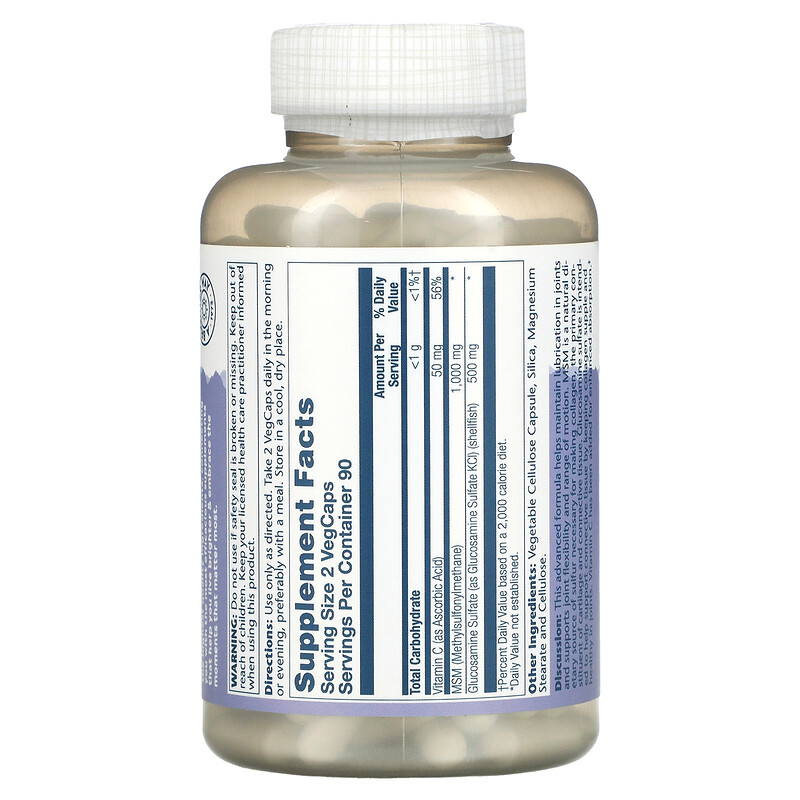 Solaray, MSM & Glucosamine, 180 VegCaps