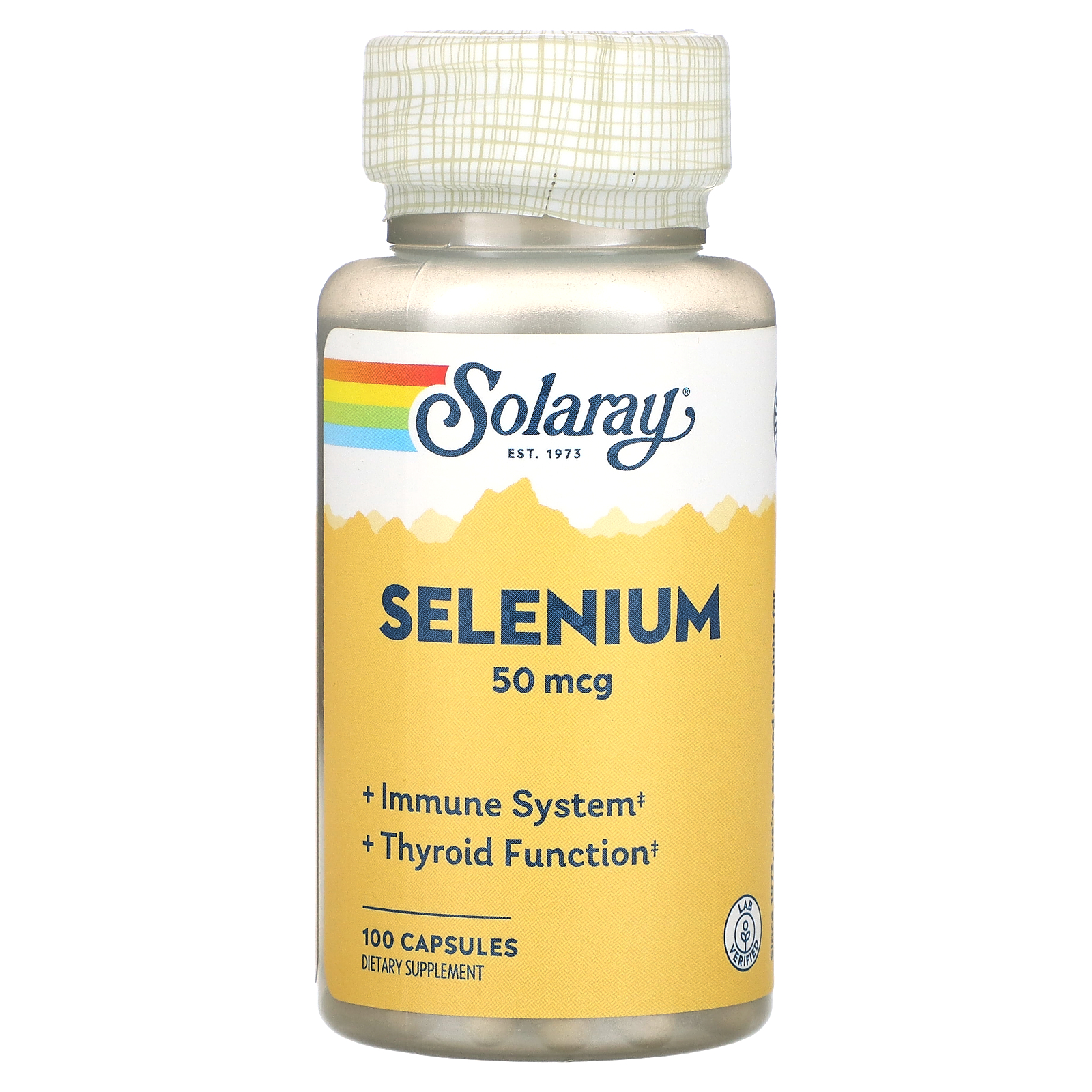 Solaray, Selênio, 50 mcg, 100 cápsulas