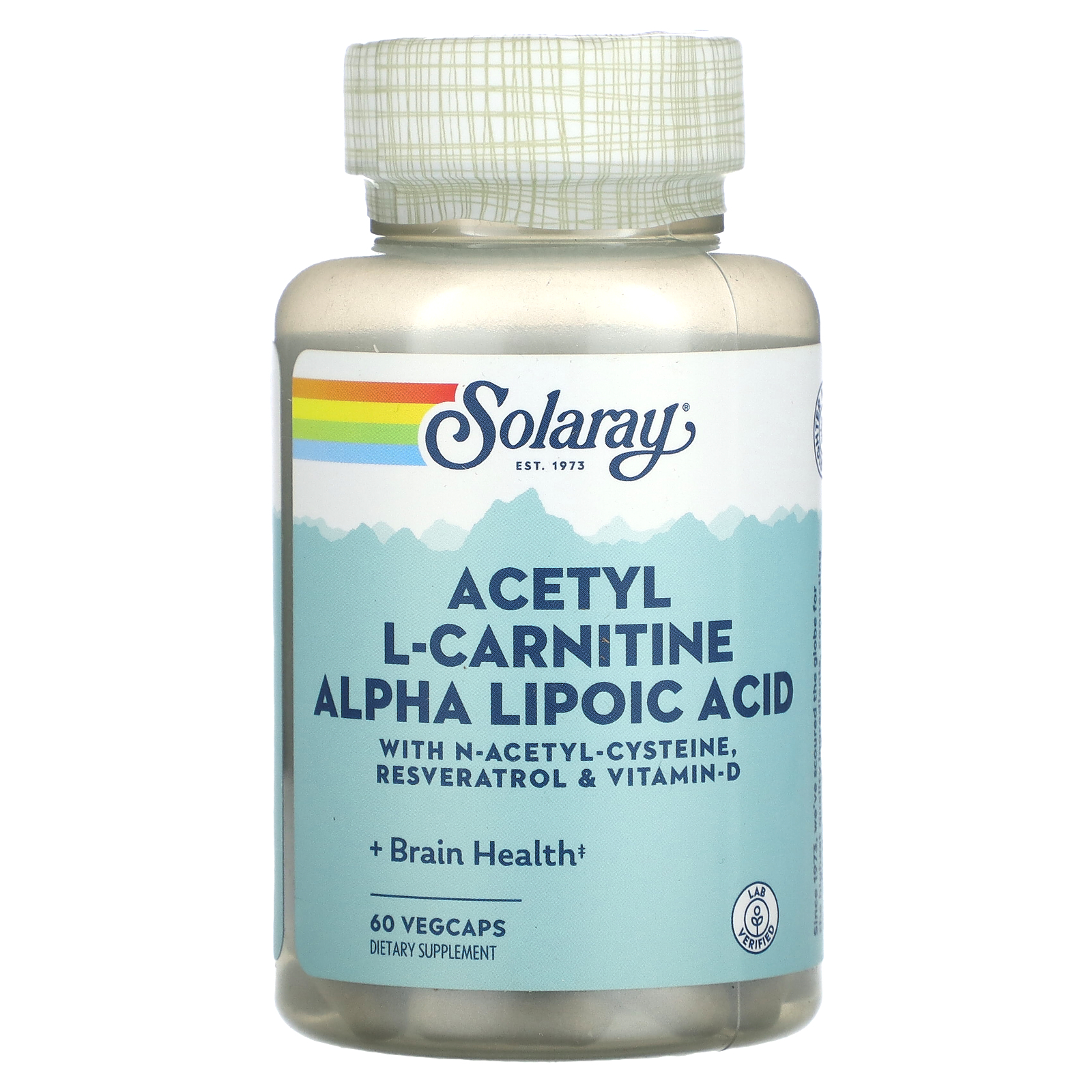 Solaray, Acetyl L-Carnitine Alpha Lipoic Acid, 60 VegCaps