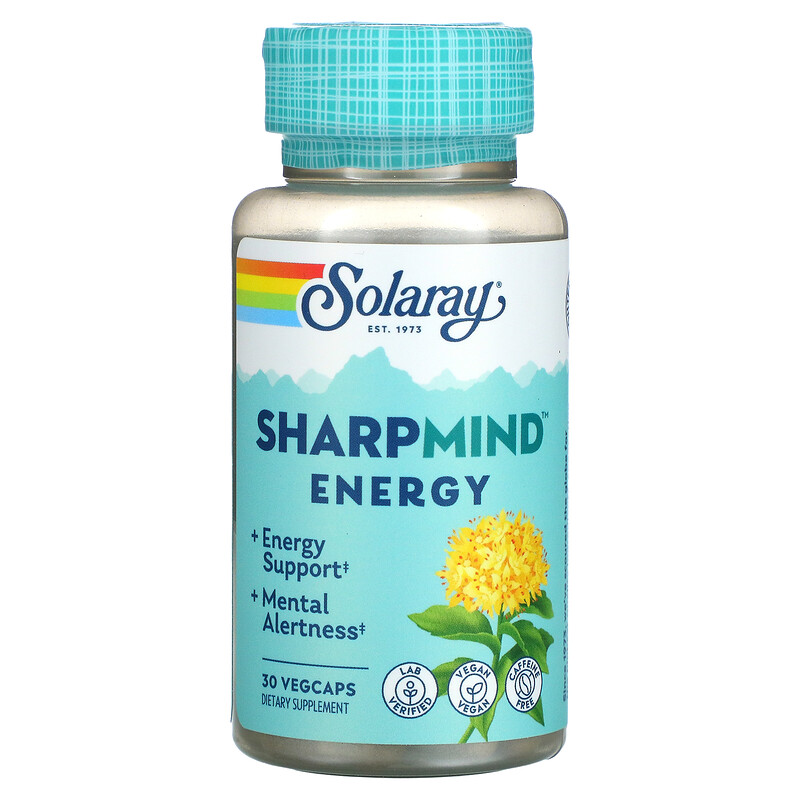 Solaray, SharpMind, Energy, 30 Vegcaps