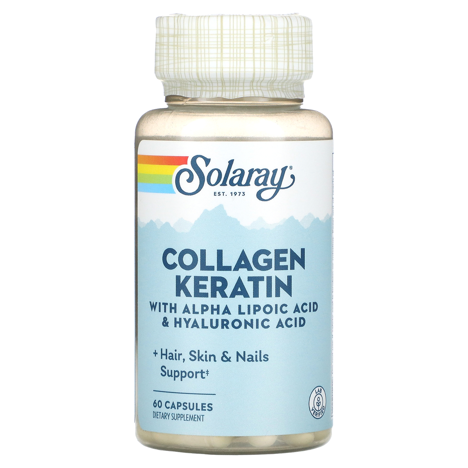 Solaray, Collagen Keratin with Alpha Lipoic Acid & Hyaluronic Acid, 60 ...