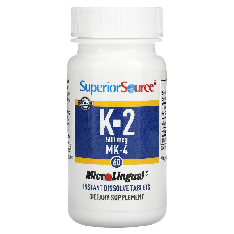 Superior Source, Vitamin K-2, 500 mcg, 60 MicroLingual Instant Dissolve ...
