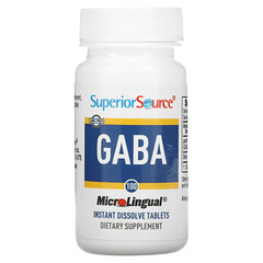 Superior Source, GABA, 100 mg, 100 MicroLingual Instant Dissolve Tablets