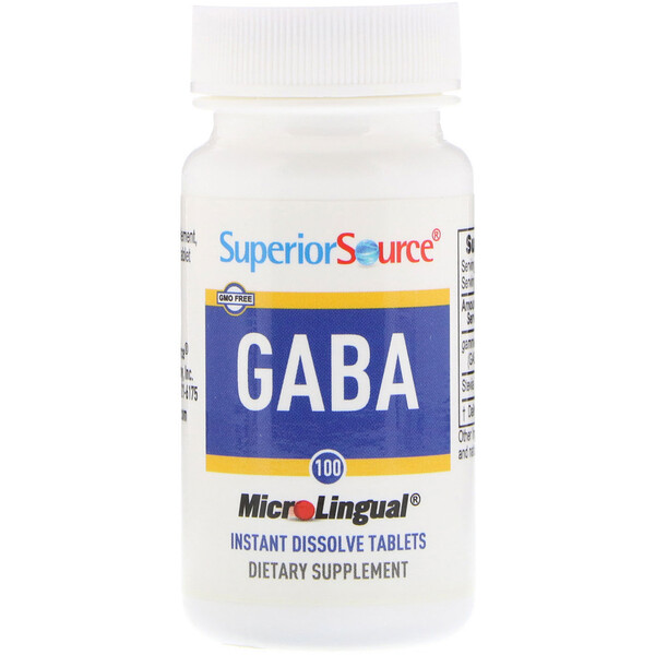 Superior Source, GABA, 100 mg, 100 MicroLingual Instant Dissolve ...