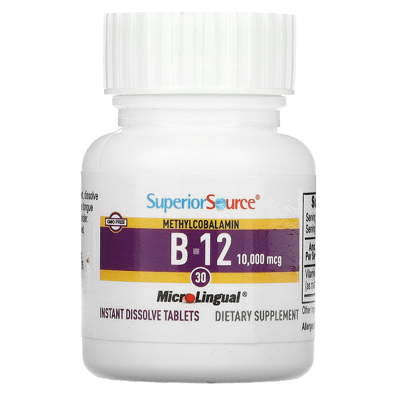 Superior Source, Methylcobalamin B-12, 10,000 mcg, 30 MicroLingual ...