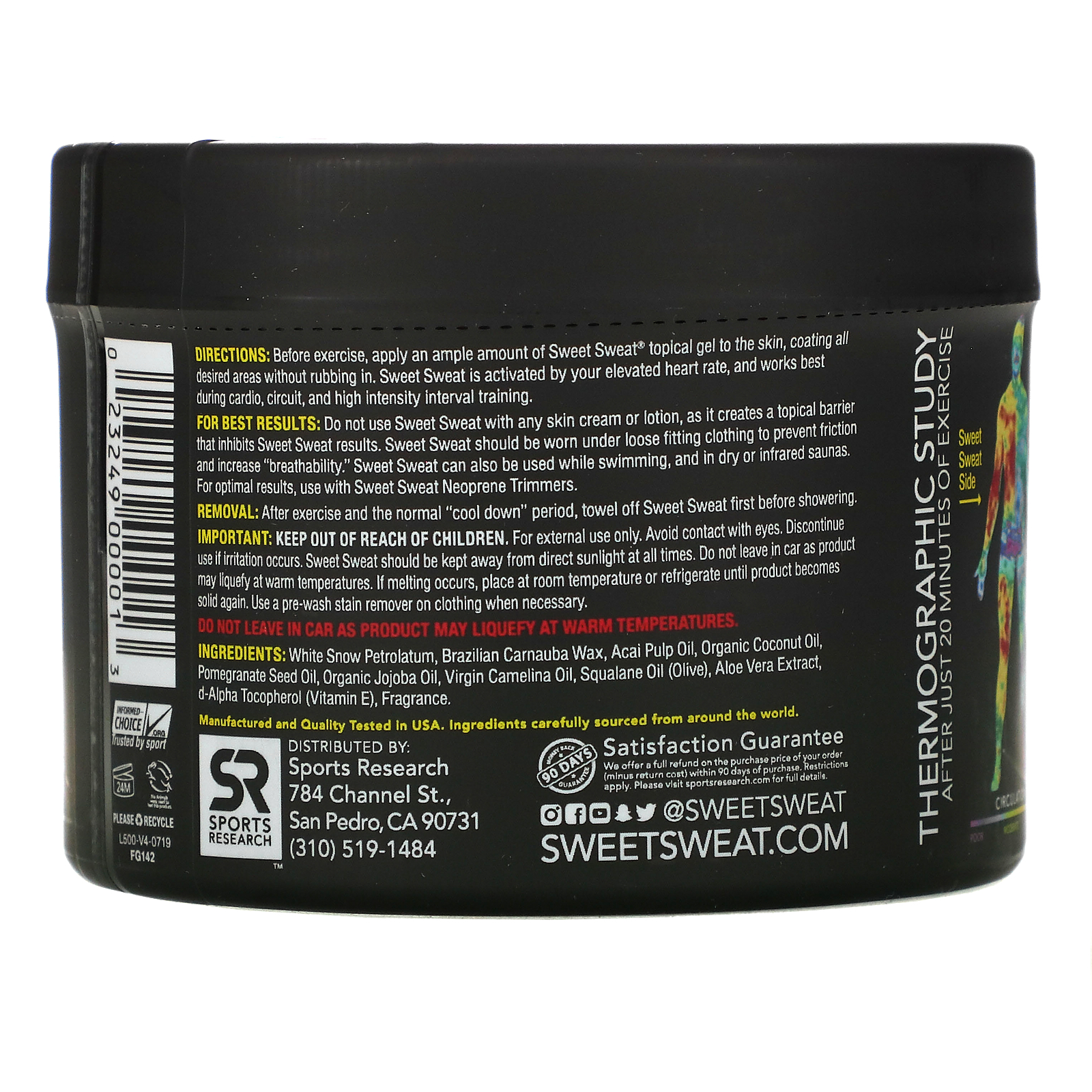 Sports Research, Sweet Sweat Workout Enhancer, 6.5 oz (184 g) - iHerb