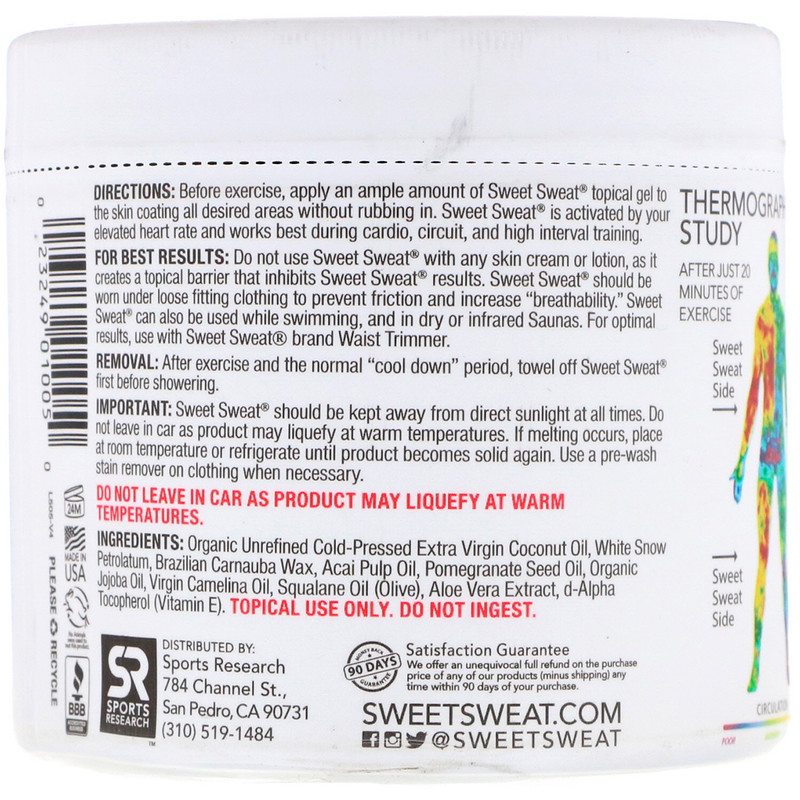 Sports Research, Sweet Sweat Workout Enhancer, Coconut , 13.5 oz (383 g ...