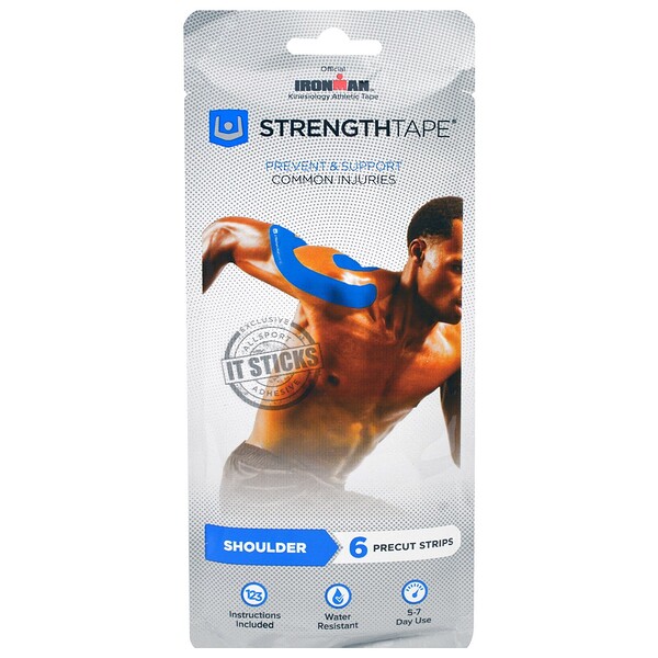 Strengthtape, Kinesiology Tape Kit, Shoulder, 6 Precut Strips - iHerb