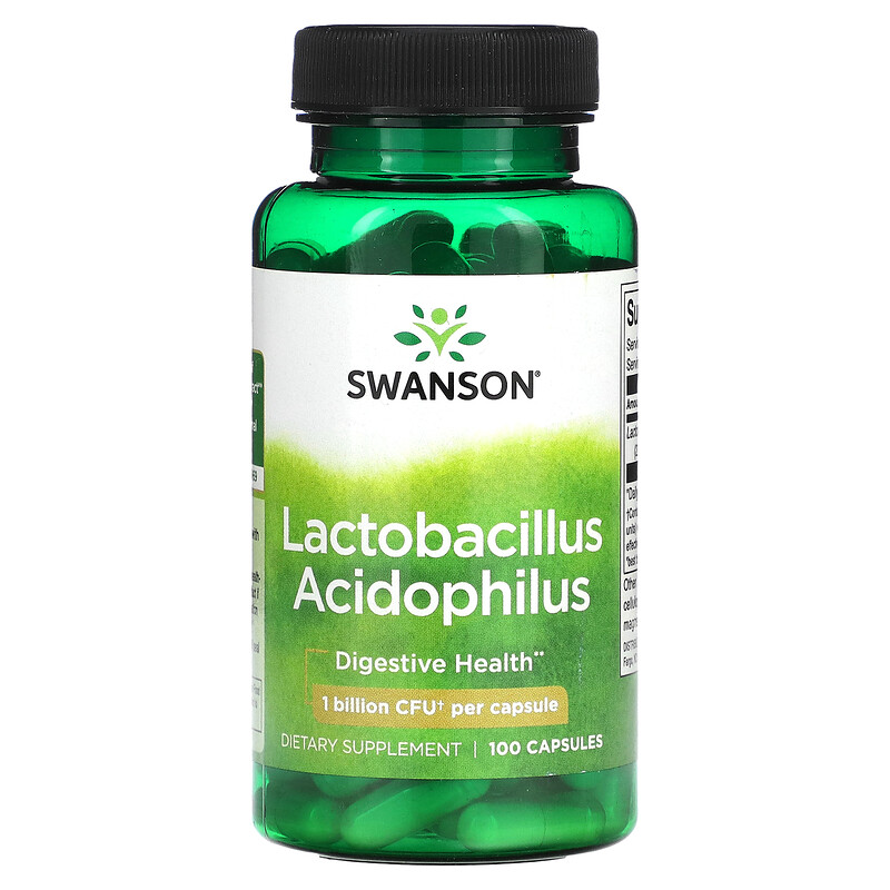 Swanson, Lactobacillus Acidophilus, 1 Billion CFU, 100 Capsules