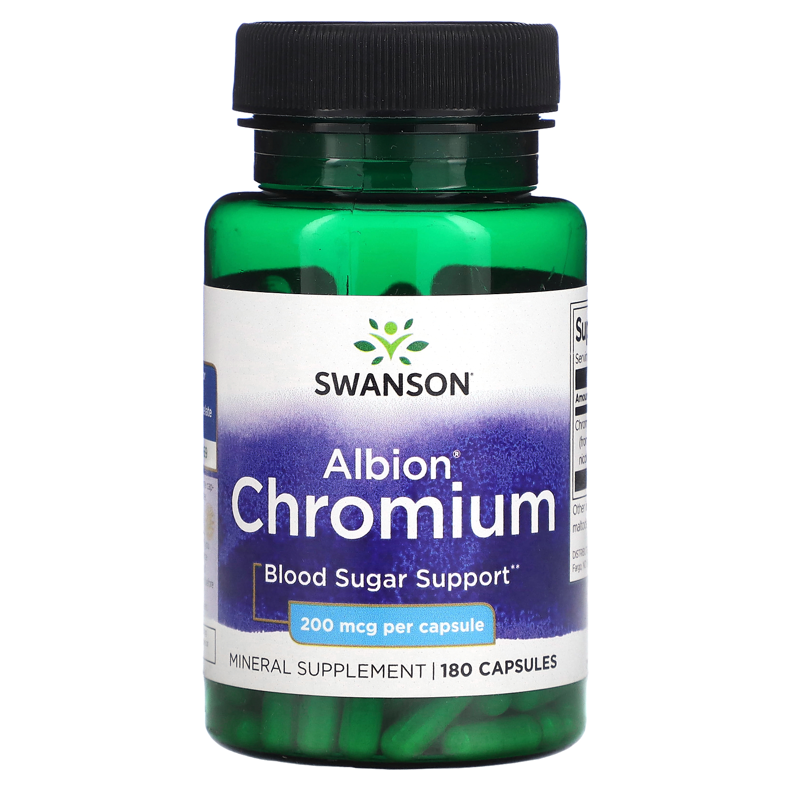 Swanson, Albion Chromium, 200 mcg, 180 Capsules